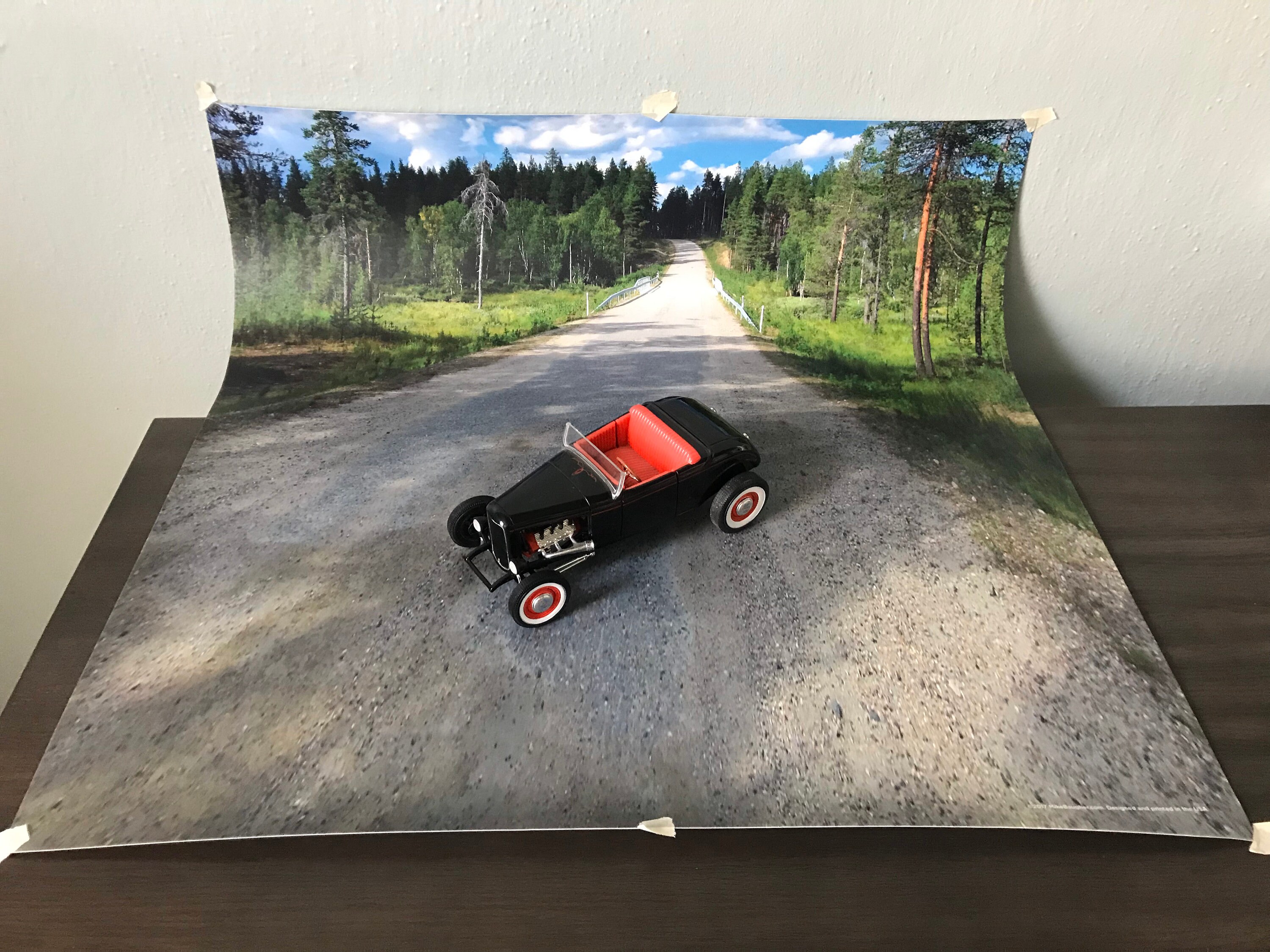 1:64 Scale Diorama Miniature Diecast Model Car Background Display ...