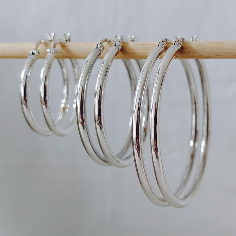 Elliptical Silver Earrings - Etsy