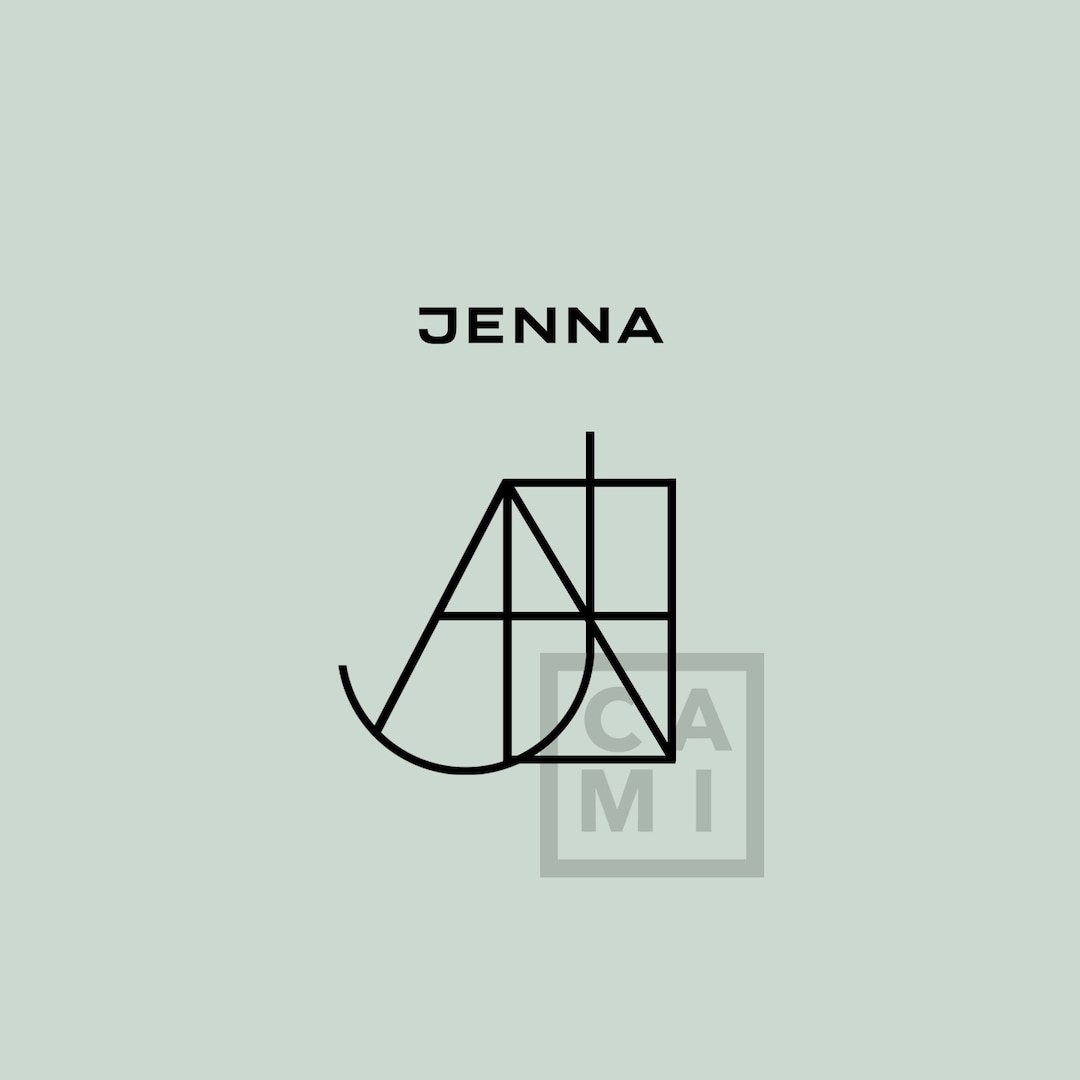Premade Name Logo (jenna) - Tiktok Custom Name Logo - Digital File ...