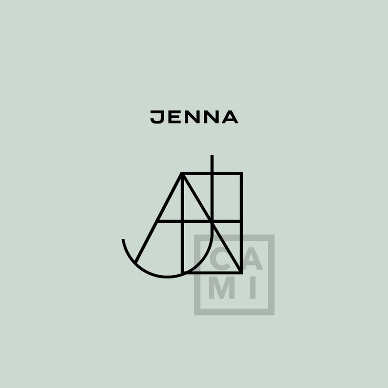 Premade Name Logo (jenna) - Tiktok Custom Name Logo - Digital File ...