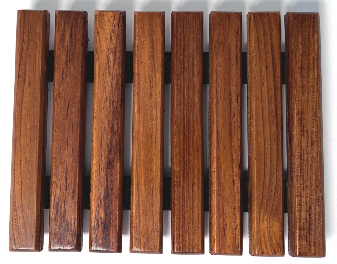 Handmade Adorable Rectangle Teak Wood Trivet for Hot Dishes, Pot Pan or ...