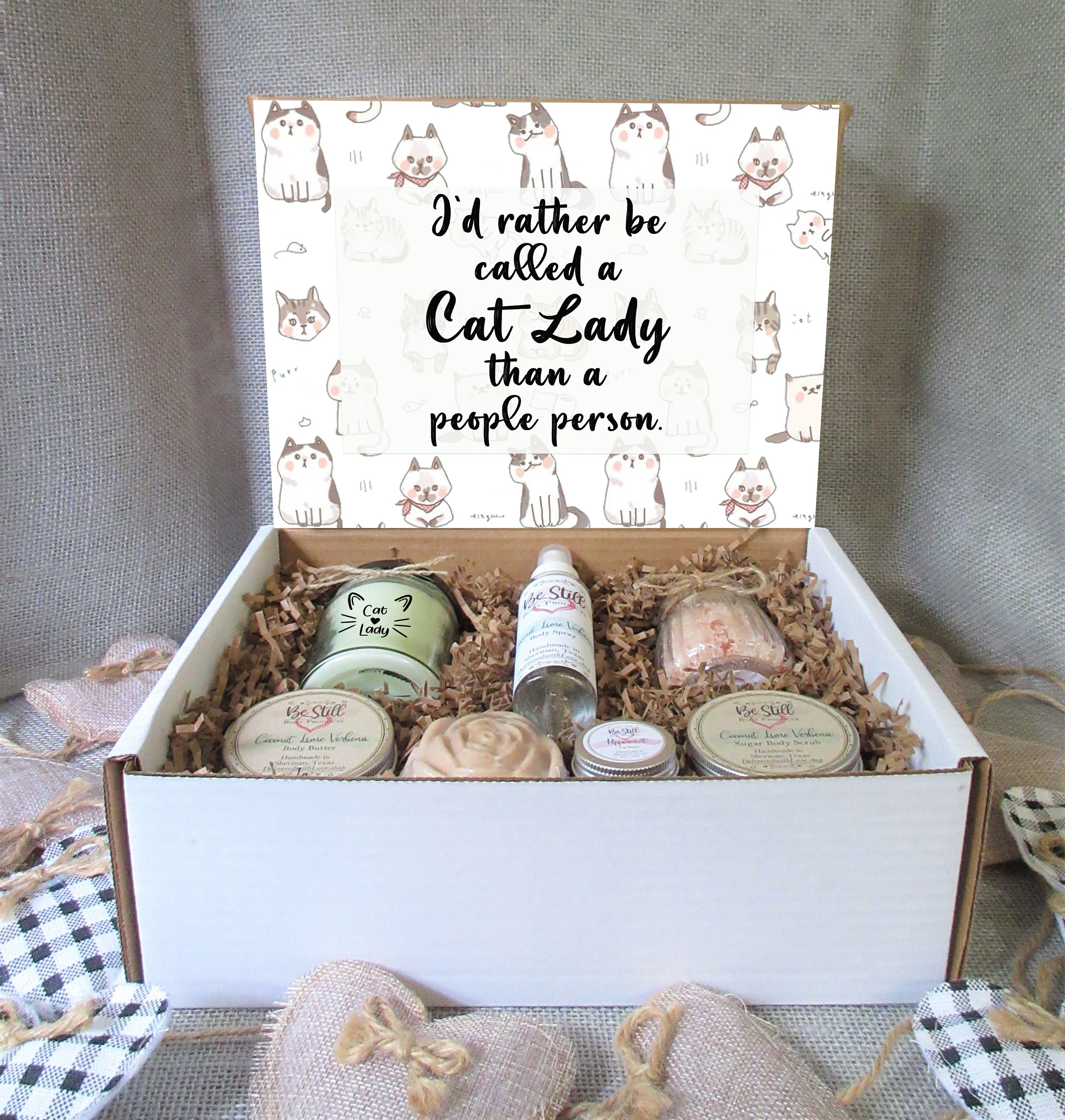 CAT LADY Gift Box | Self Care Gift Box | Personalized Gift Box | Care ...