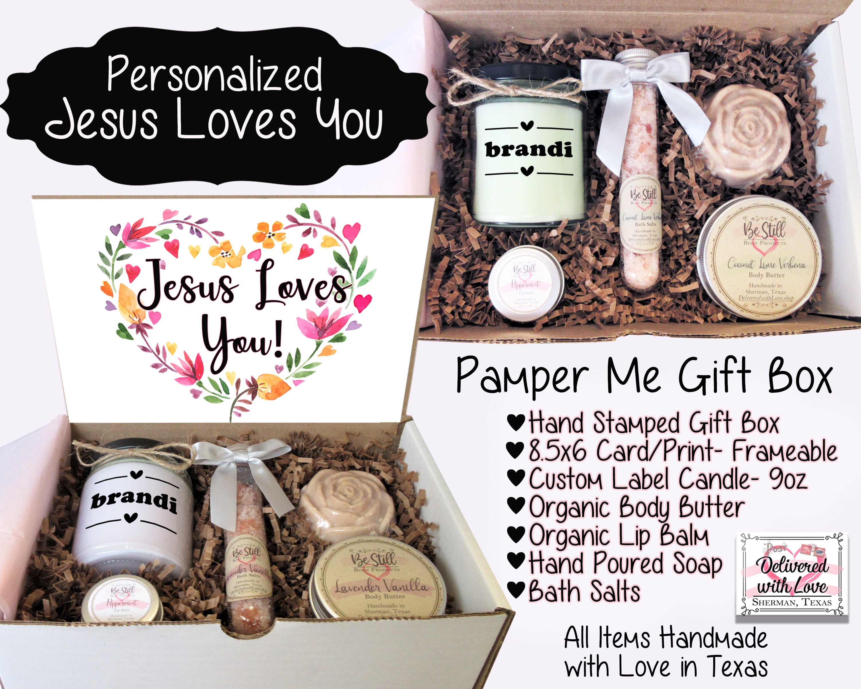 Jesus Loves You Christian Gift Box Self Care Gift Box Personalized Gift ...