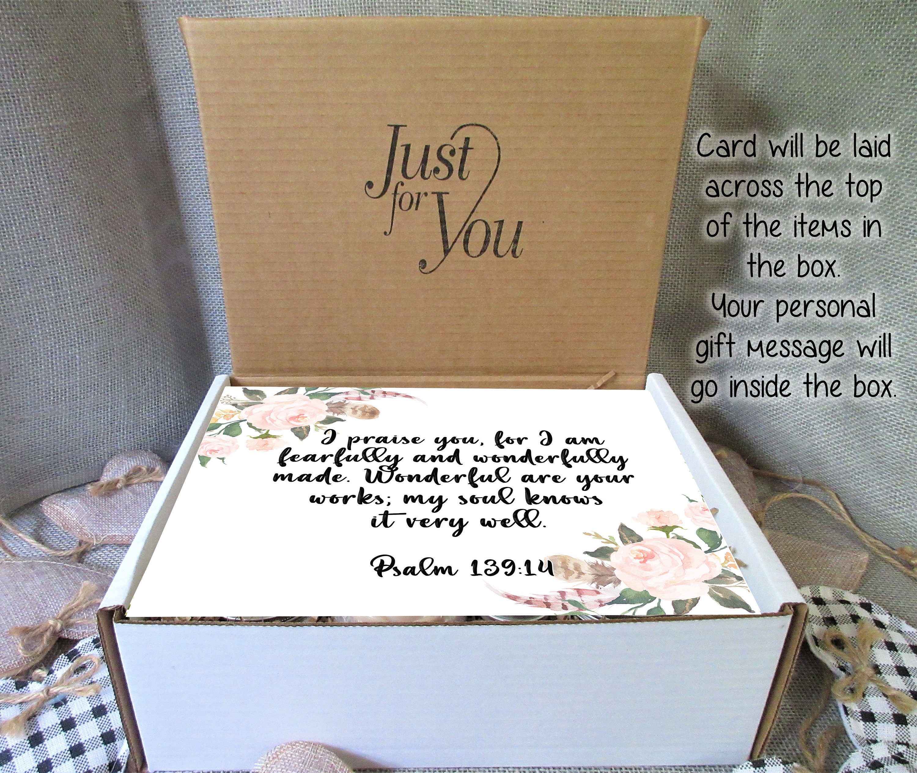 CHRISTIAN GIFT Box | Psalm 139:14 | Personalized Gift Box | Christian ...