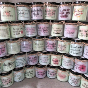 CHRISTIAN BIBLE VERSE Candles | Christian Gifts | Inspirational Gift ...