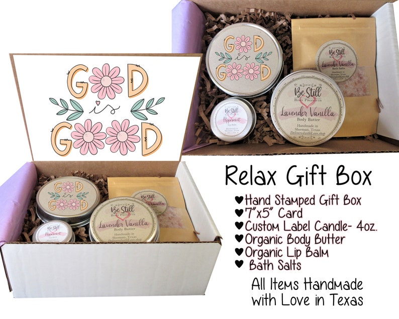 God is Good Christian Gift Box Care Package for Her Self Care Gift Box ...