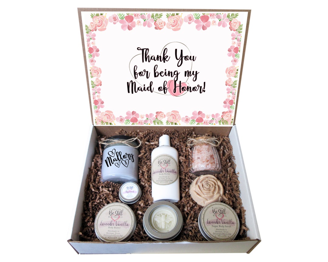 Maid of Honor Gift Box | Personalized Thank You Gift | Matron of Honor ...