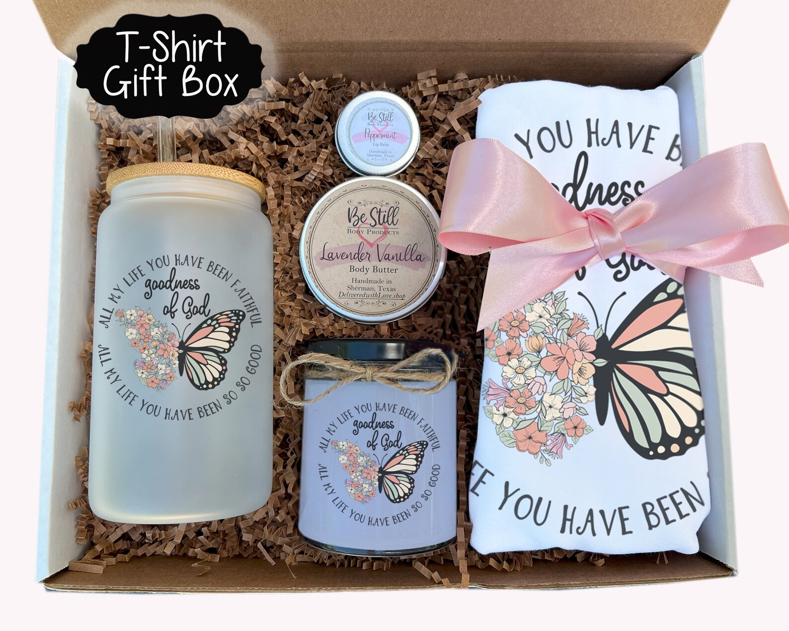 Christian T-shirt Gift Box - Goodness of God - Candle, T-shirt, Tumbler ...