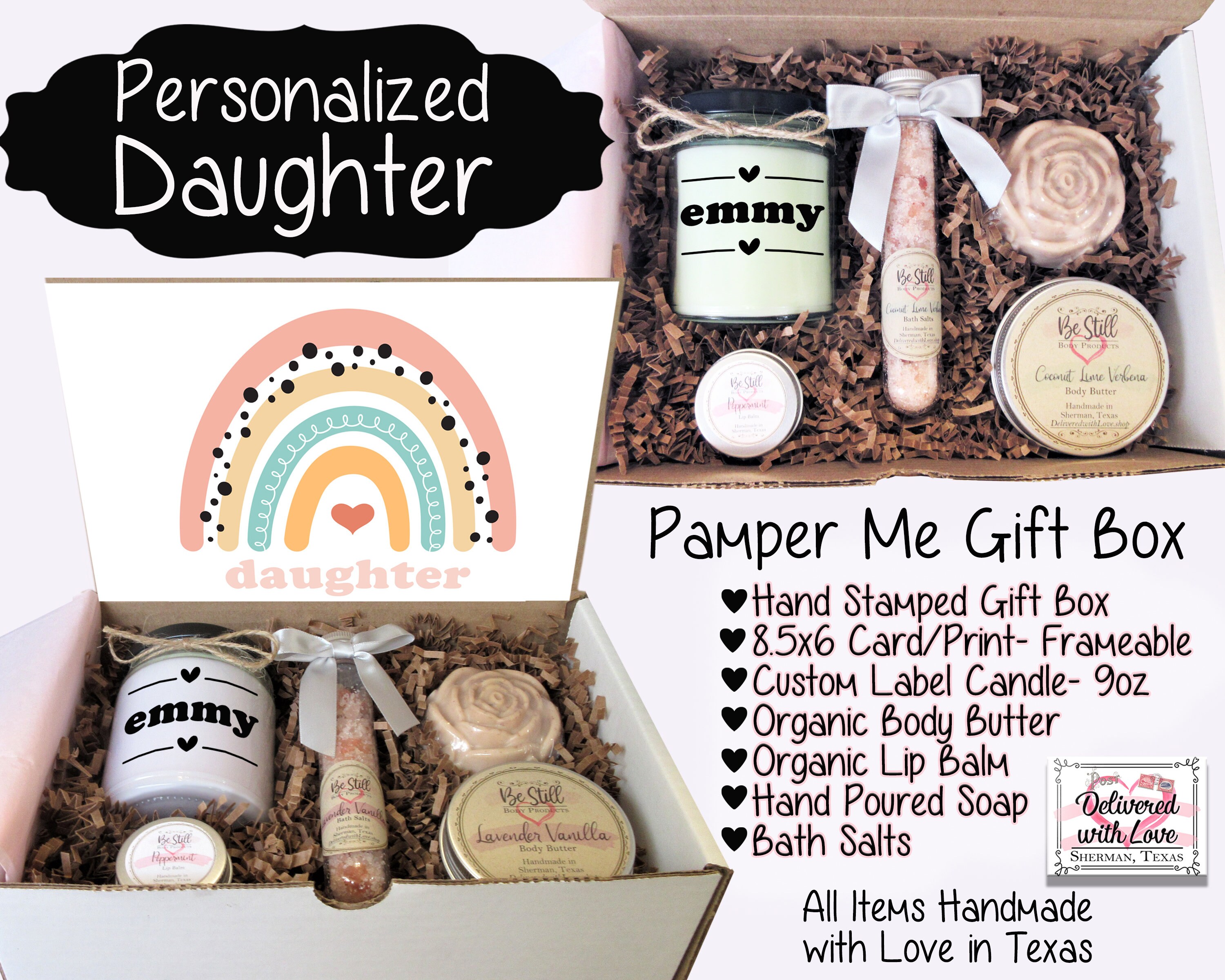 Personalized Daughter Gift Box College Care Package Boho Gift Box Self ...