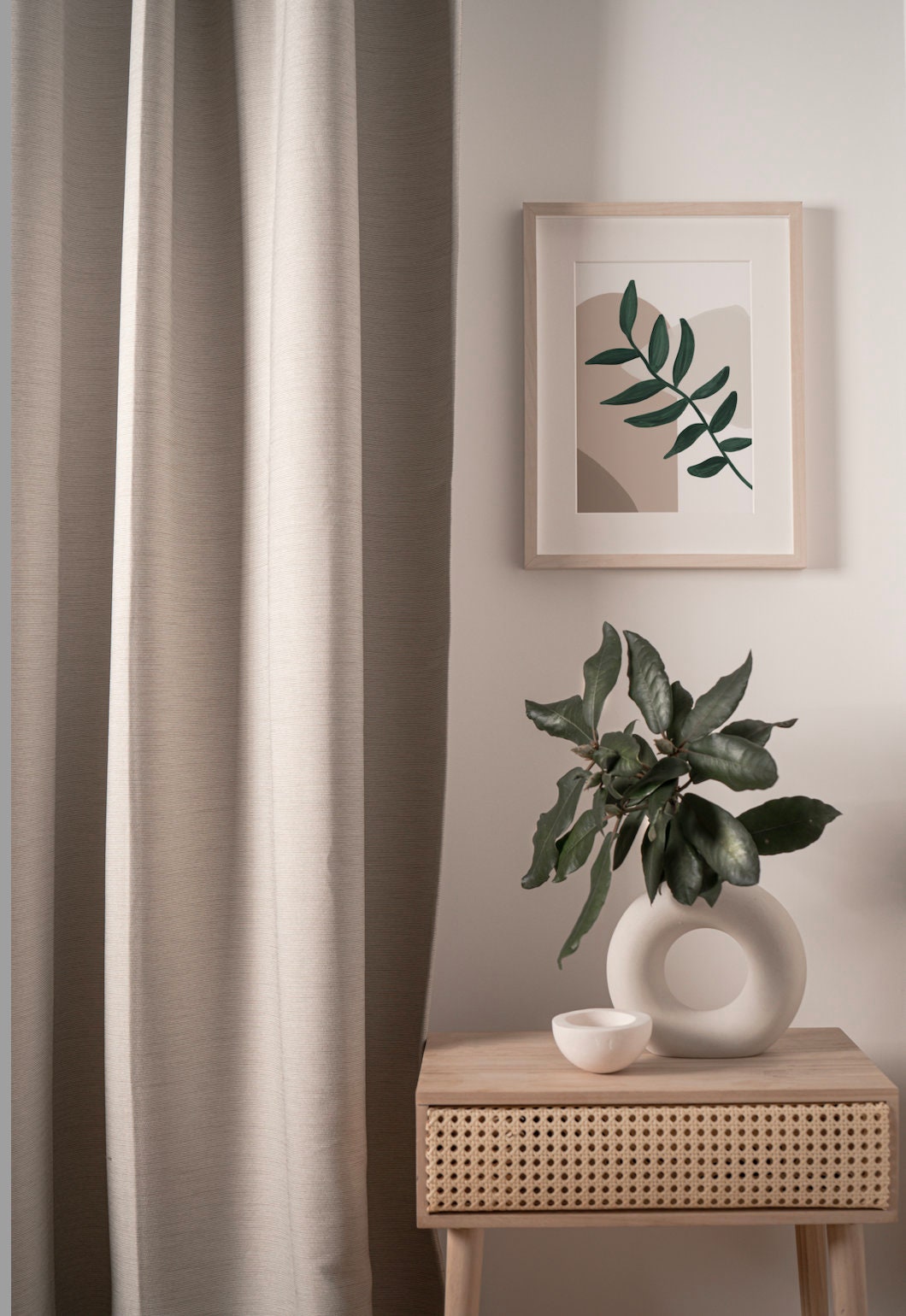 Boho Plant Print, Printable Neutral Wall Art, Boho Vine, Minimal Art ...
