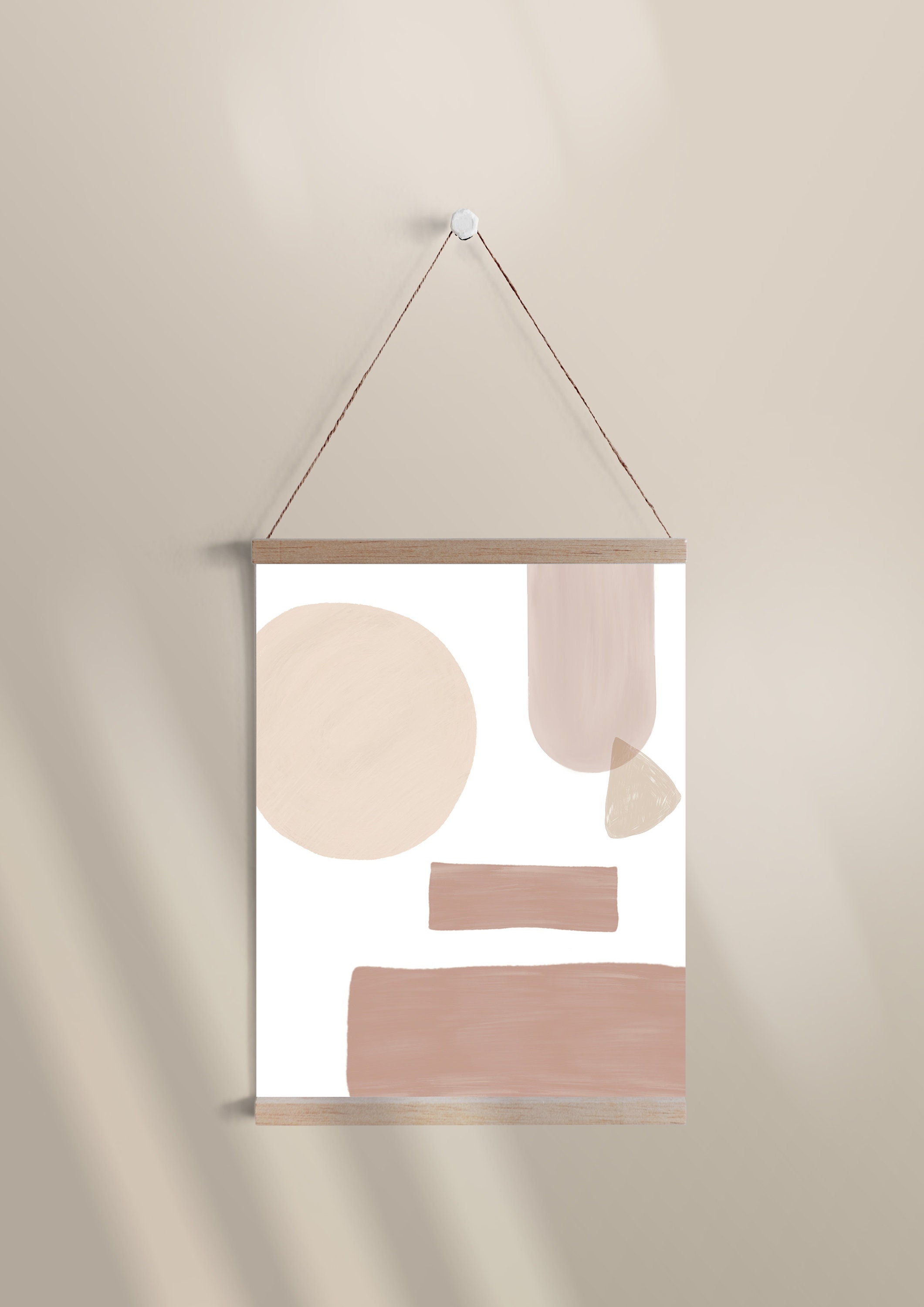 Boho Shapes Print, Abstract Neutral Art, Boho Print, Neutral Decor ...
