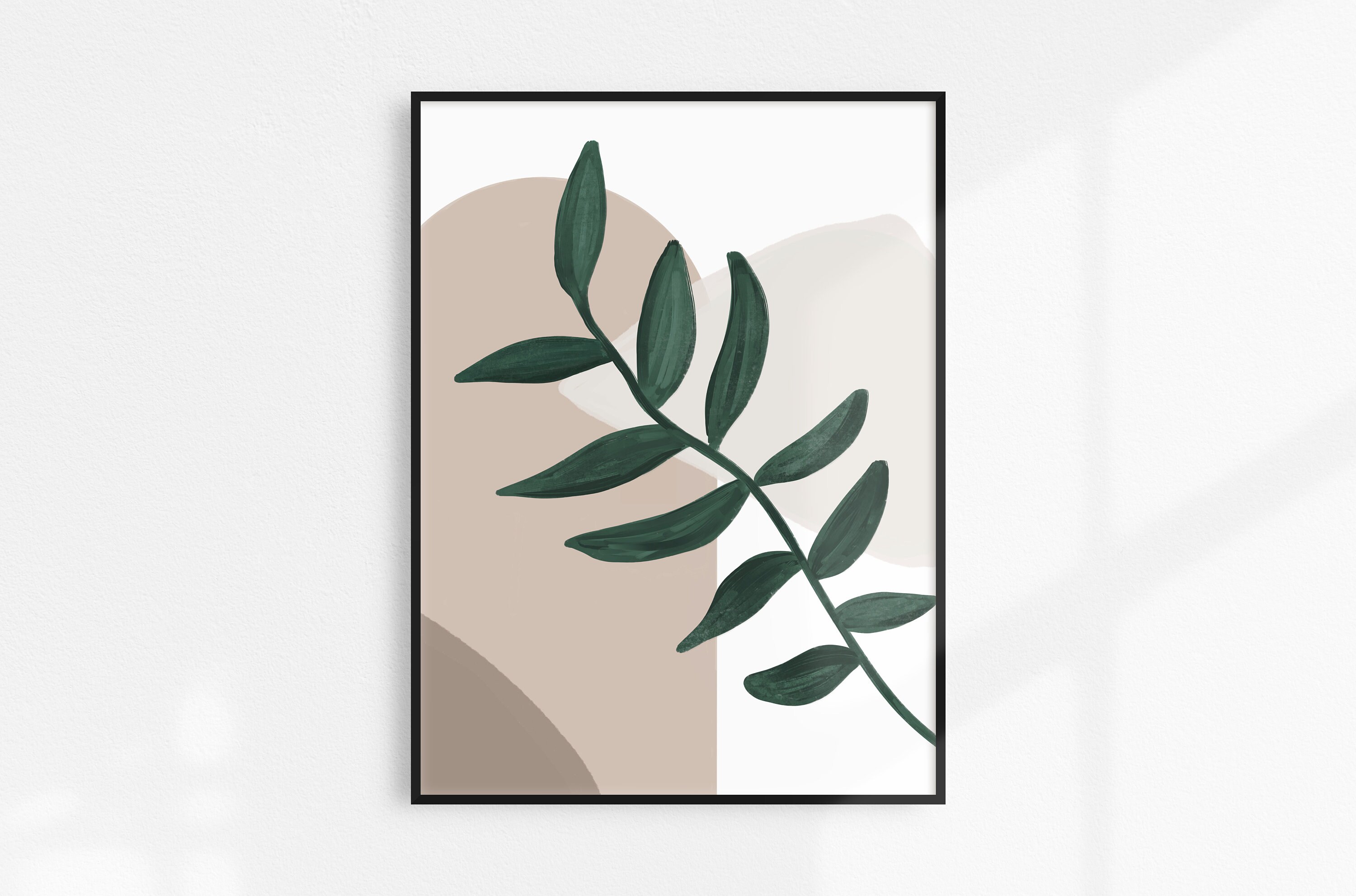 Boho Plant Print Printable Neutral Wall Art Boho Vine - Etsy