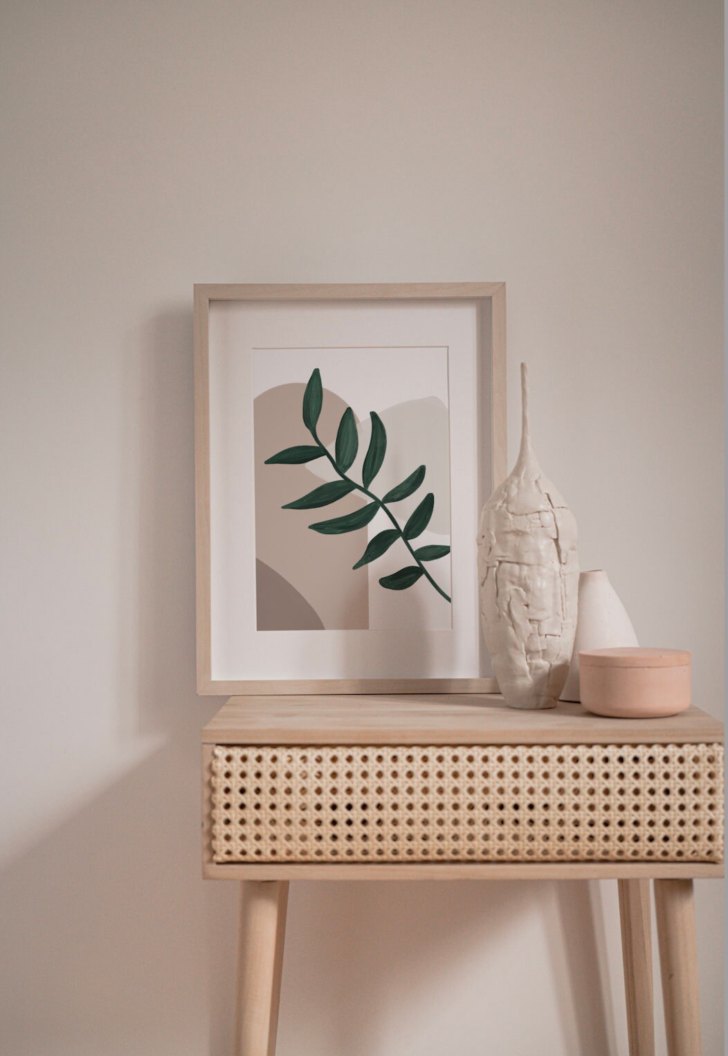 Boho Plant Print Printable Neutral Wall Art Boho Vine | Etsy