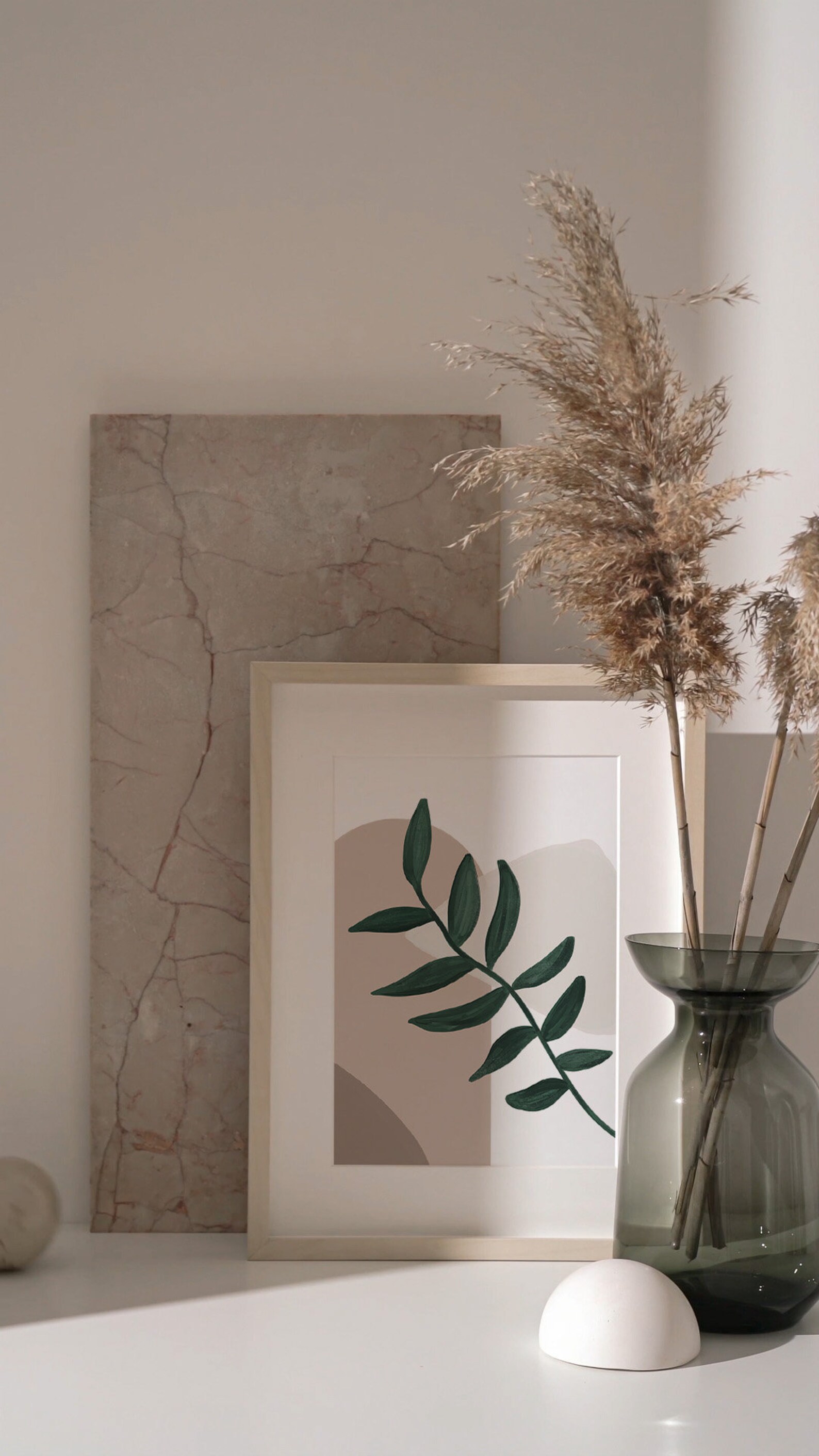 Boho Plant Print, Printable Neutral Wall Art, Boho Vine, Minimal Art ...