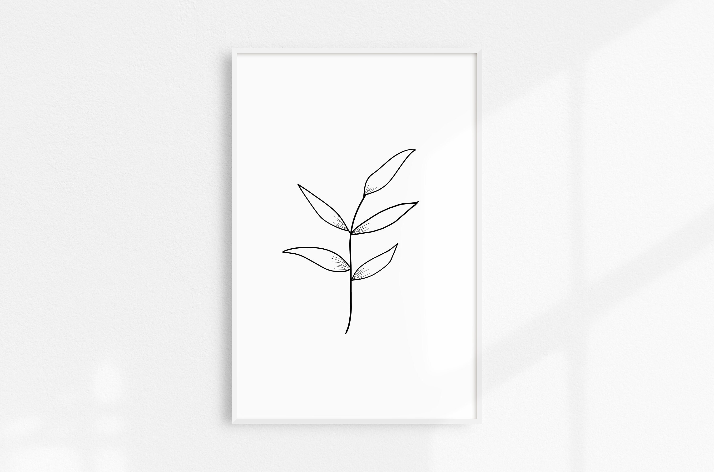 Minimalist Plant Drawing Line Art Botanical Art Botanical | Etsy
