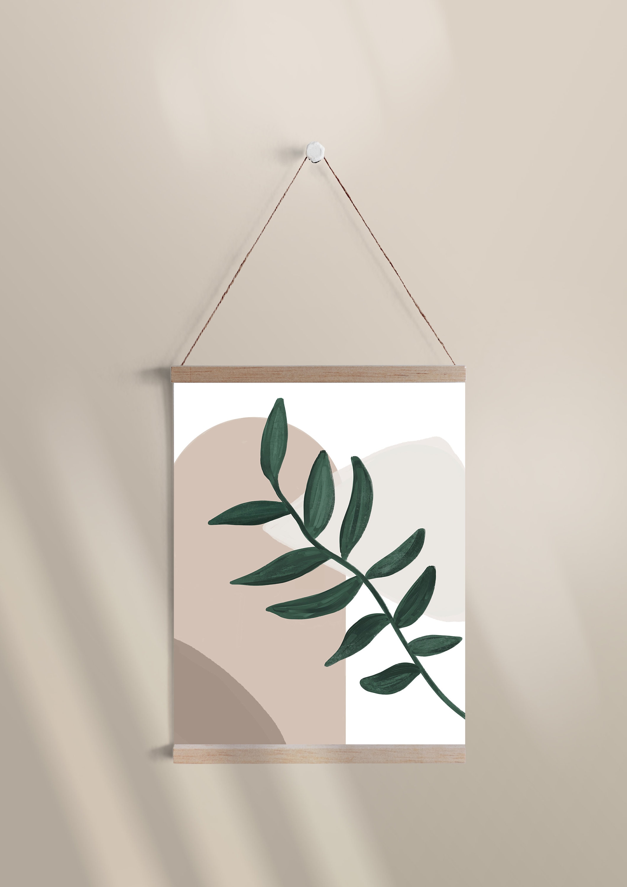 Boho Plant Print, Printable Neutral Wall Art, Boho Vine, Minimal Art ...