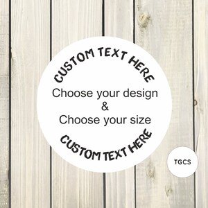 CUSTOM Farm Stickers 37mm Circle & 51mm Circle, Tractor, Red Barn, Cow ...