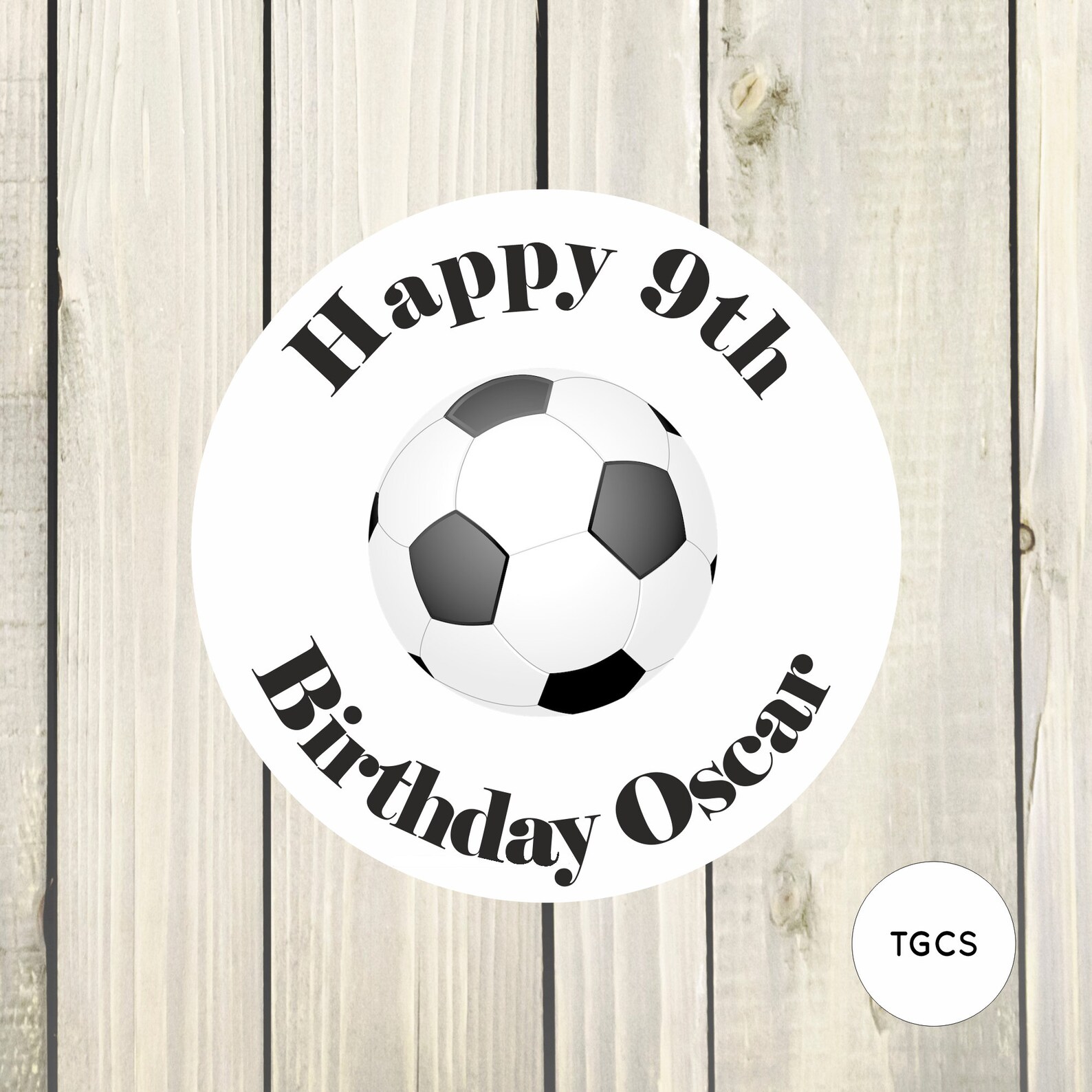 CUSTOM Football Stickers 37mm Circle & 51mm Circle Happy | Etsy UK