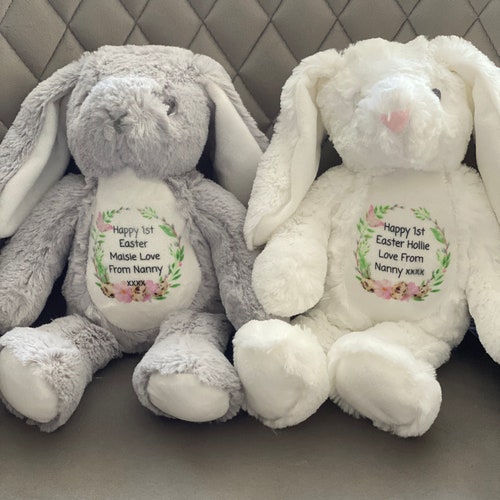 Personalised Bunny Rabbit New Baby Gift Customised Plush - Etsy