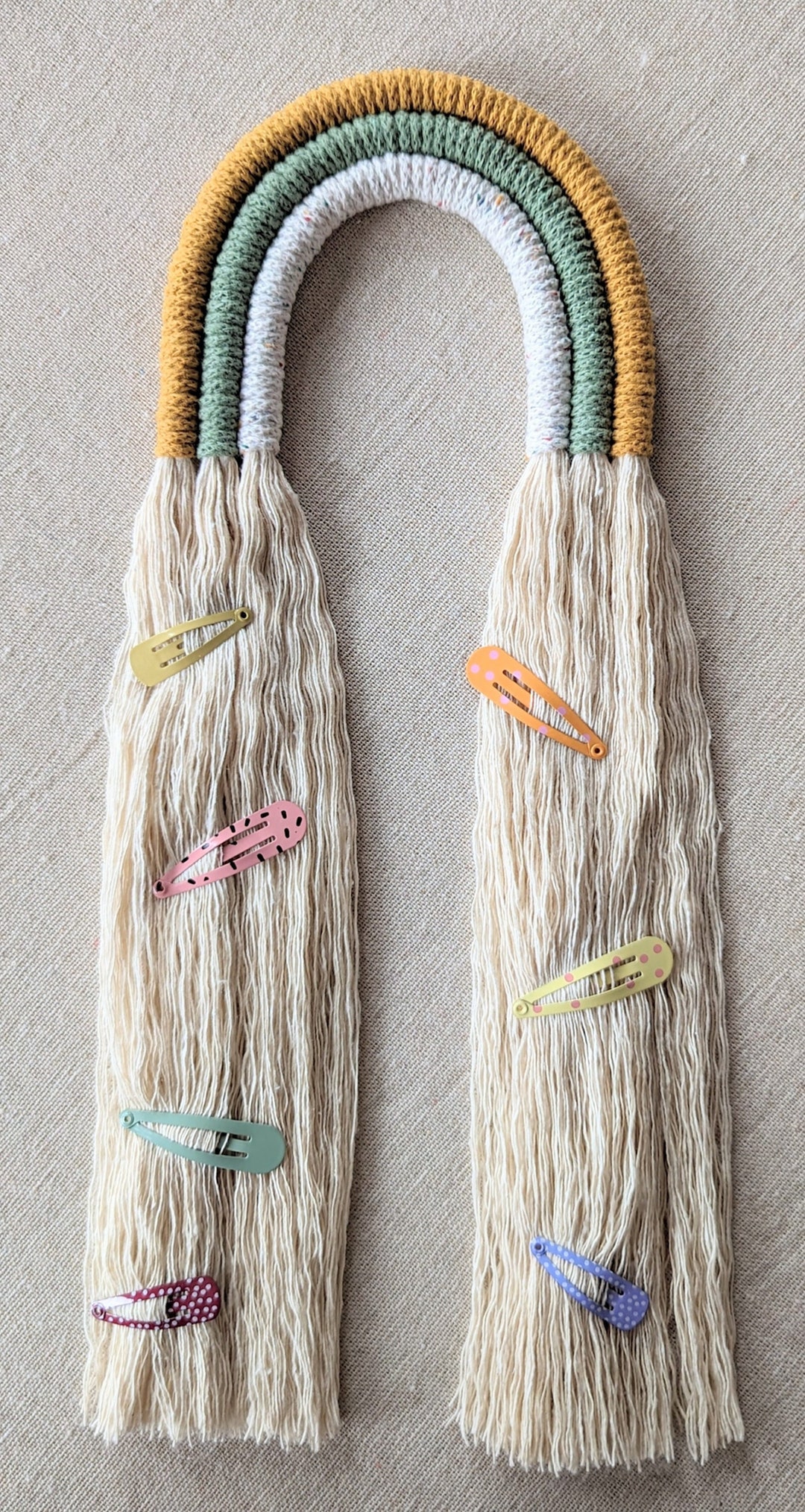 Hair Clip Holder Hair Clips Storage Hair Clips Rainbow Girls Room Wall ...
