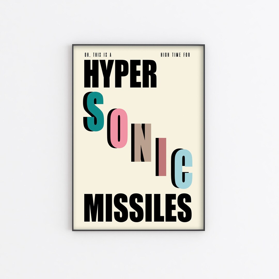 Sam Fender Hypersonic Missiles Lyrics Print A5 A4 A3 - Etsy Australia