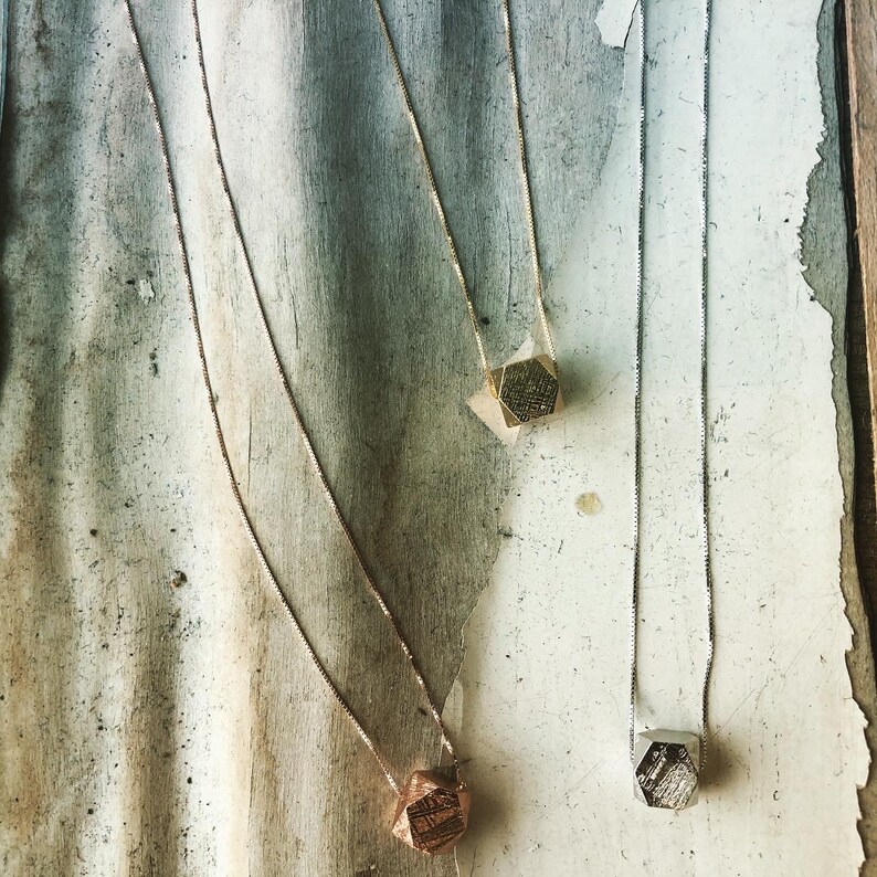 Muonionalusta Rhomboid Pendant | 18k Gold Coated With 925 Silver ...