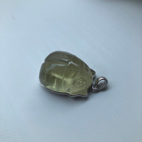 AAA Libyan Desert Glass Scarab Rare Quality 12.8g 925 - Etsy