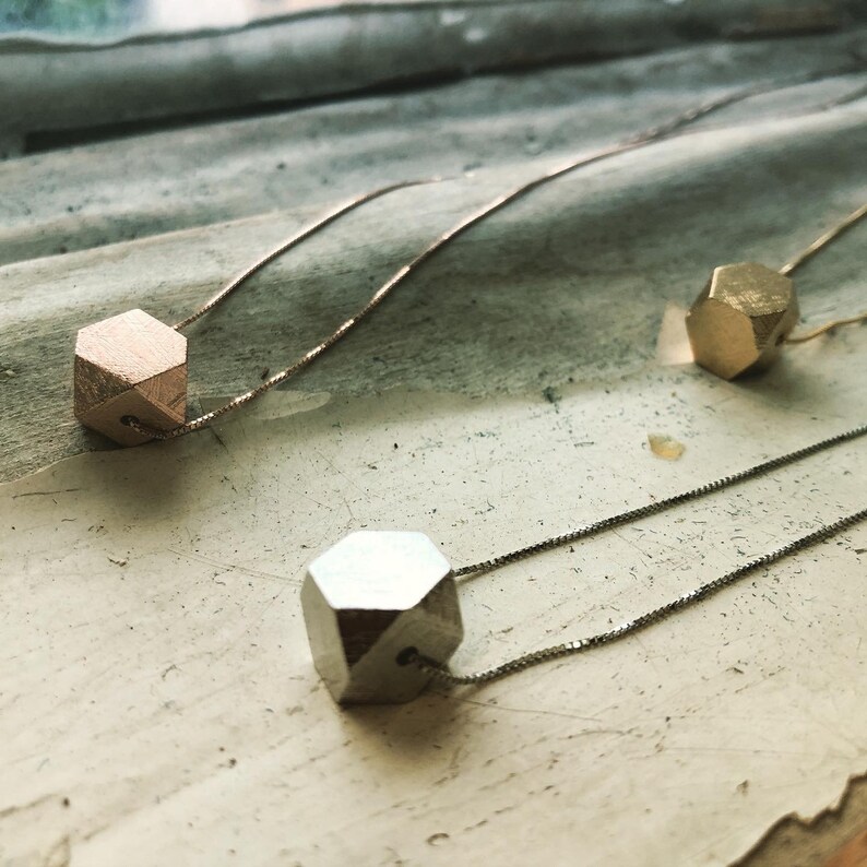 Muonionalusta Rhomboid Pendant | 18k Gold Coated With 925 Silver ...