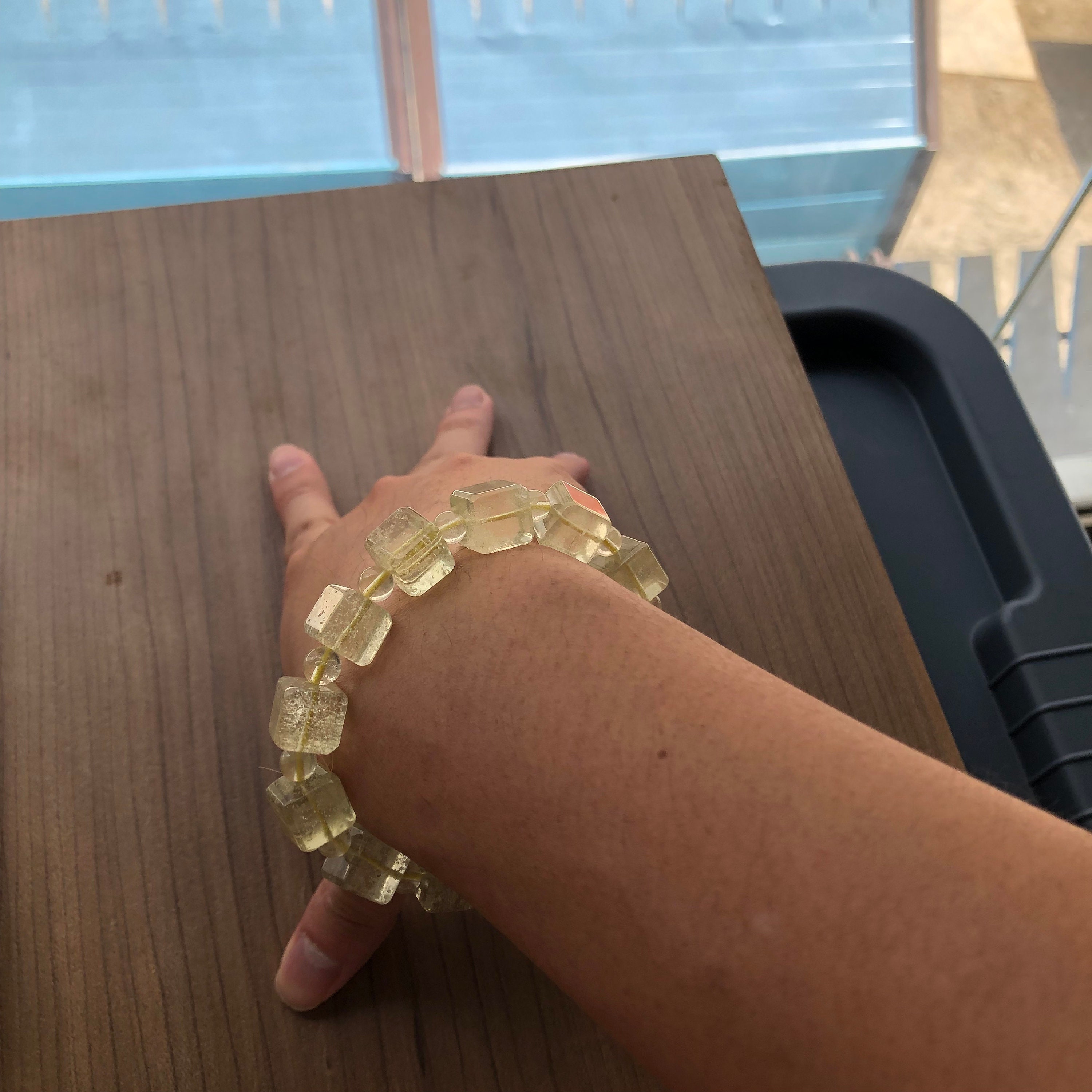 Rare AAA Libyan Desert Glass Bracelet 11mm Cubes Golden - Etsy