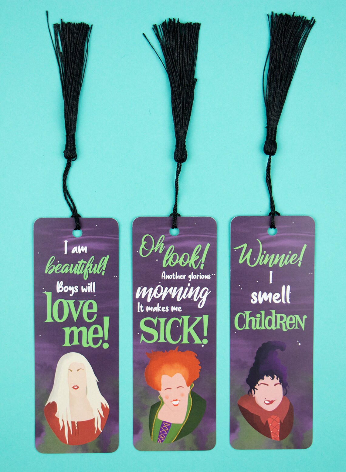Hocus Pocus Bookmark Halloween Gift Digitally Painted - Etsy