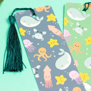 Cute Sea Creature Bookmark Whale Lover Gift Ocean Bookmark - Etsy