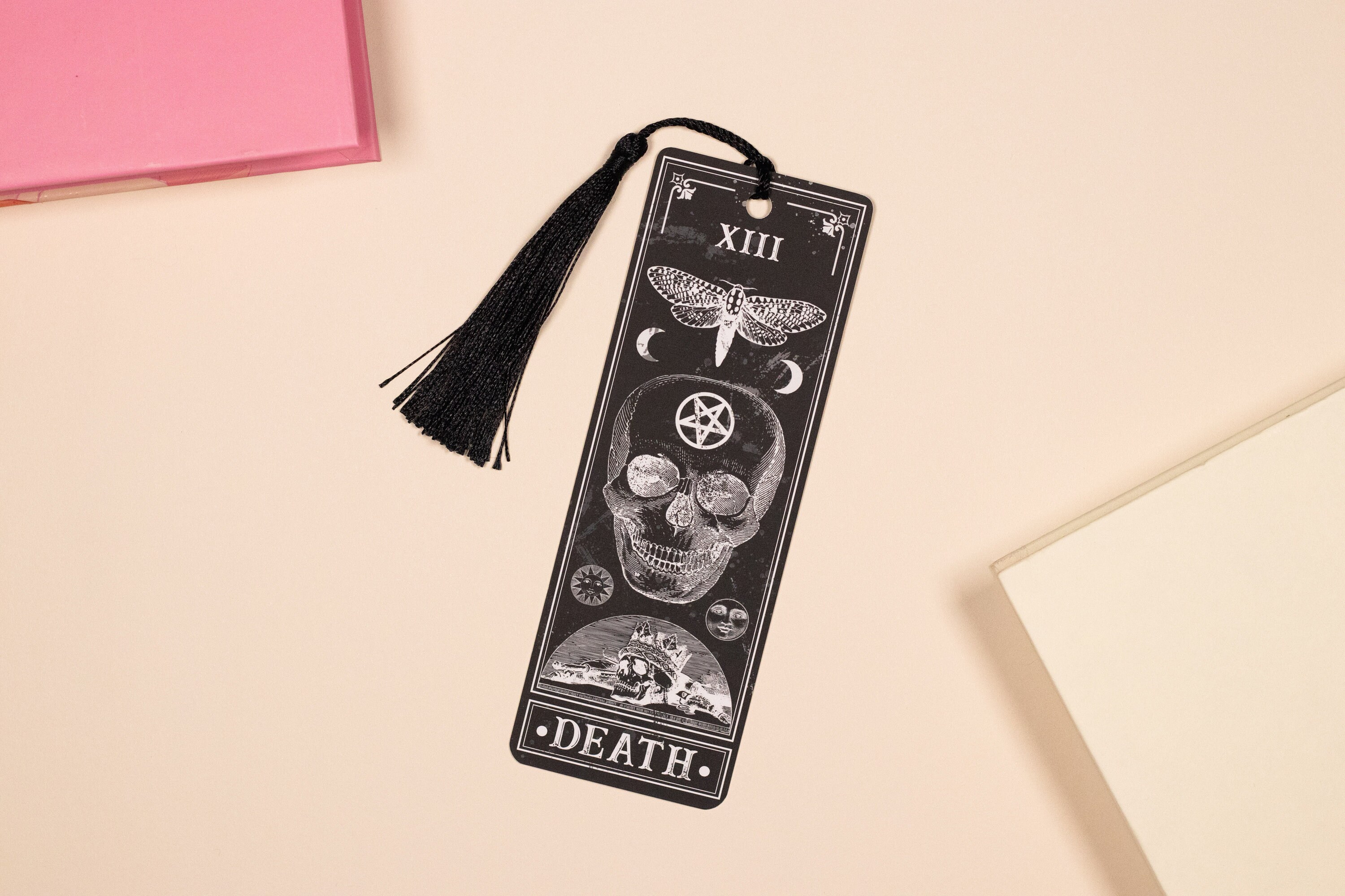 Tarot Card Bookmark | Dark Academia Skull Death Tarot | Magic Witch ...