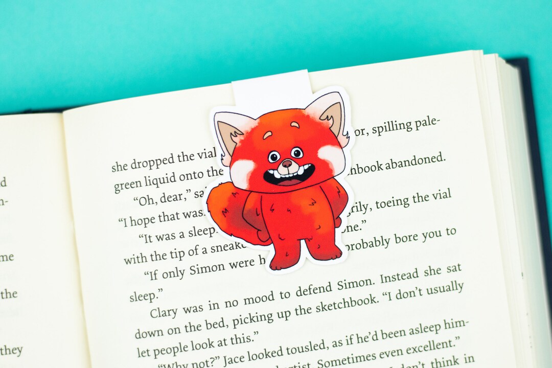 Cute Turning Red Inspired Magnetic Bookmark Red Panda Pixar Bookmark ...