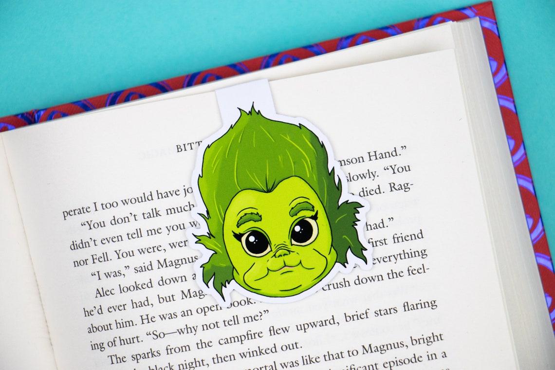 Cute Baby Grinch Magnetic Bookmark Christmas Gift Cute - Etsy UK