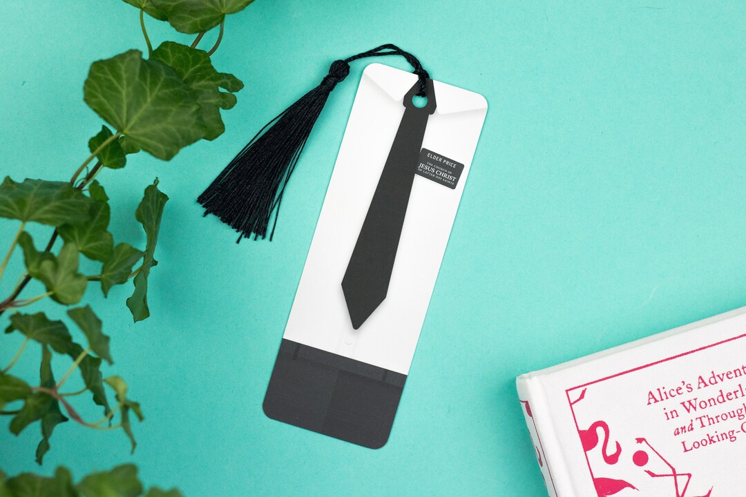 Book of Mormon Bookmark With Tassel Elder Price Badge and Tie Musical ...