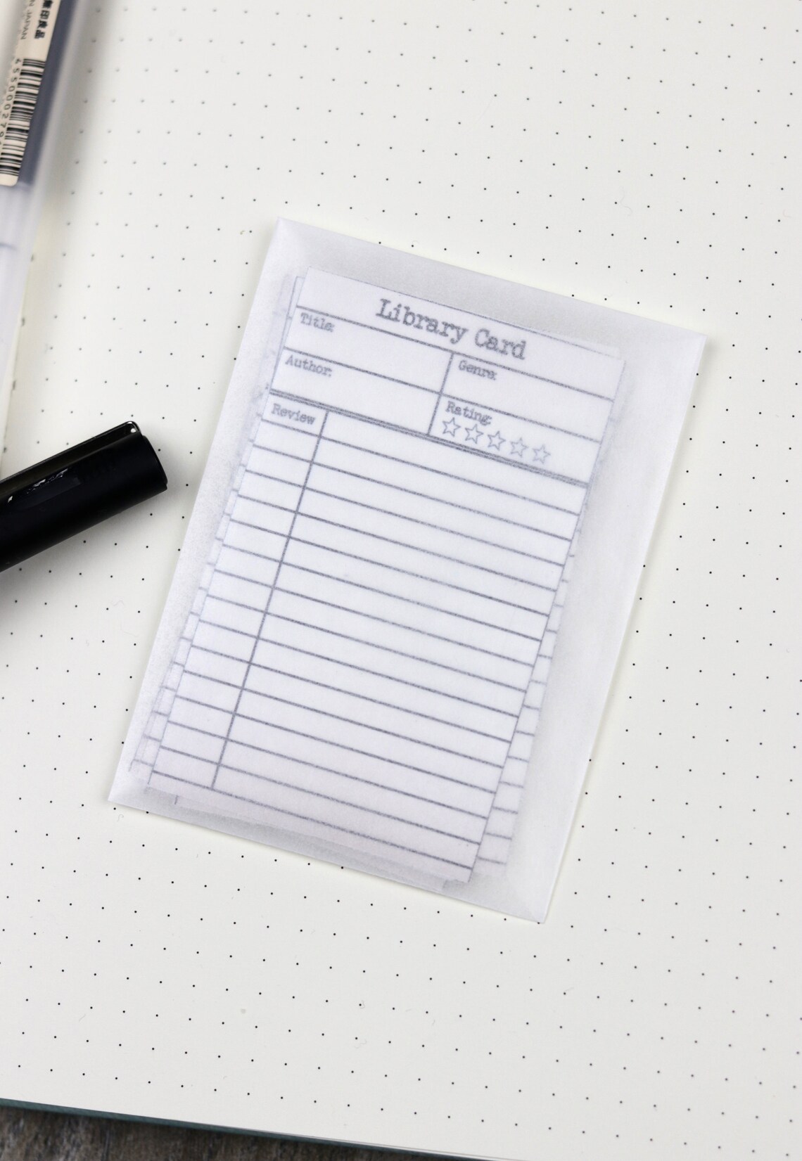 Library Card Journal Stickers Book Review Sticker Book - Etsy