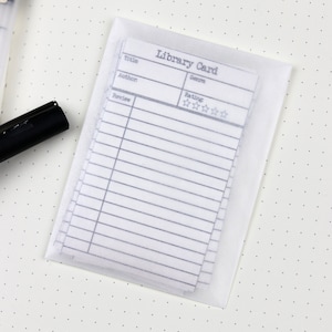 Library Card Journal Stickers Book Review Sticker Book Journal Sticker ...