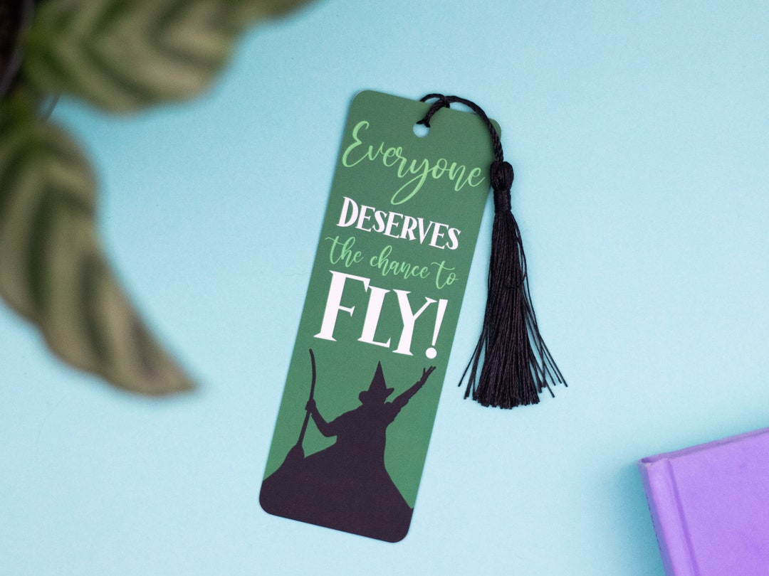 Wicked Inspired Bookmark Musical Theatre Gift Defying Gravity Green ...
