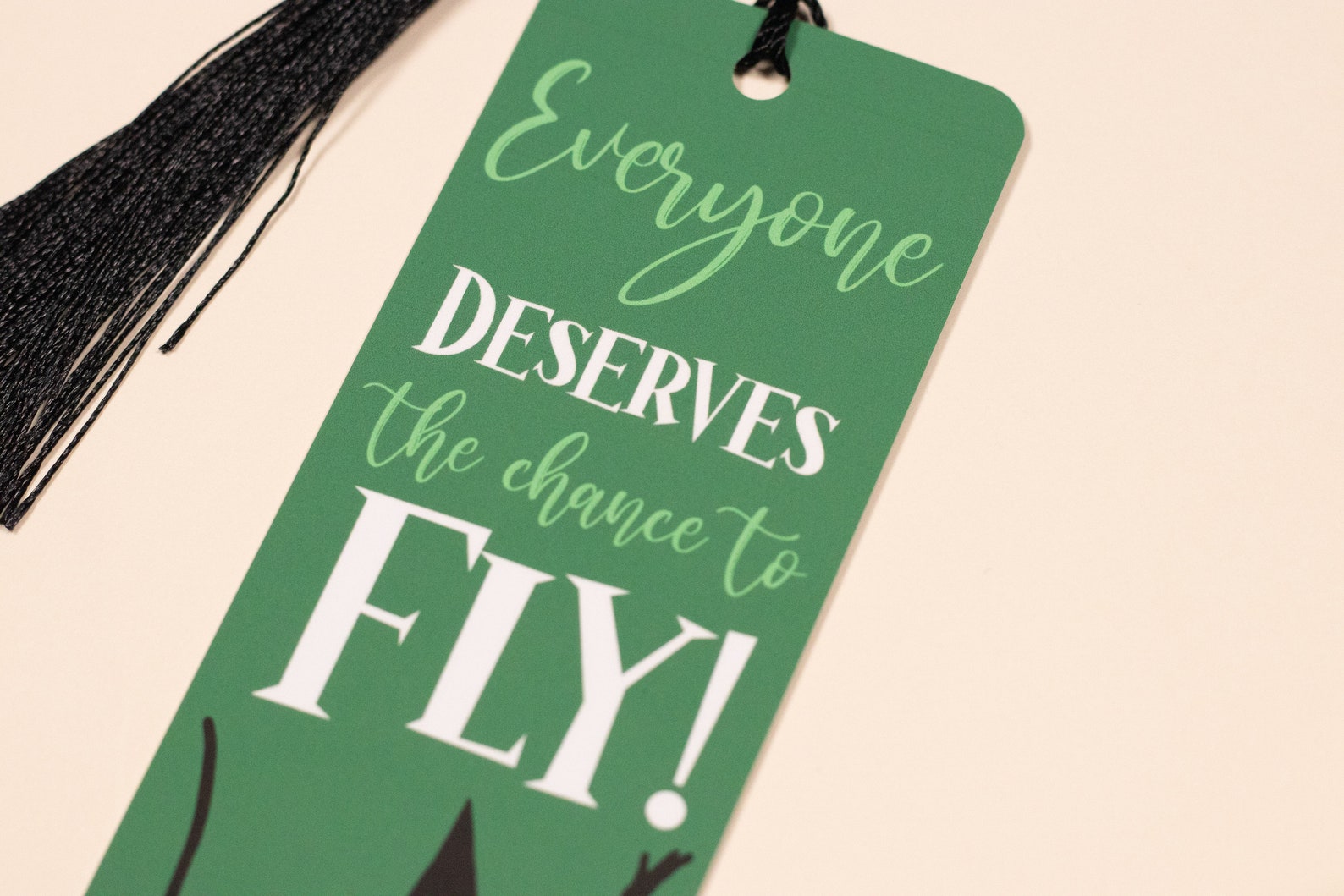 Wicked Inspired Bookmark | Musical Theatre Gift | Defying Gravity Green ...