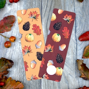 Autumnal Bookmark | Double Sided Autumn Digital Painting | Fall ...