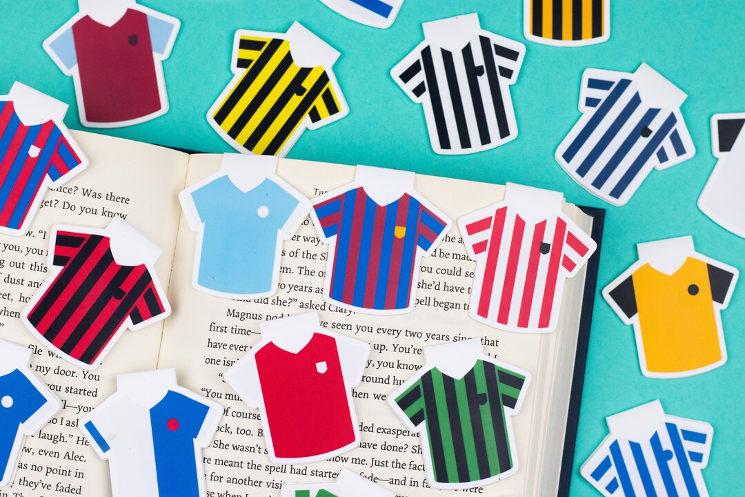 Football Shirt Magnetic Bookmarks | Soccer Fan Team Shirts | Gifts for ...