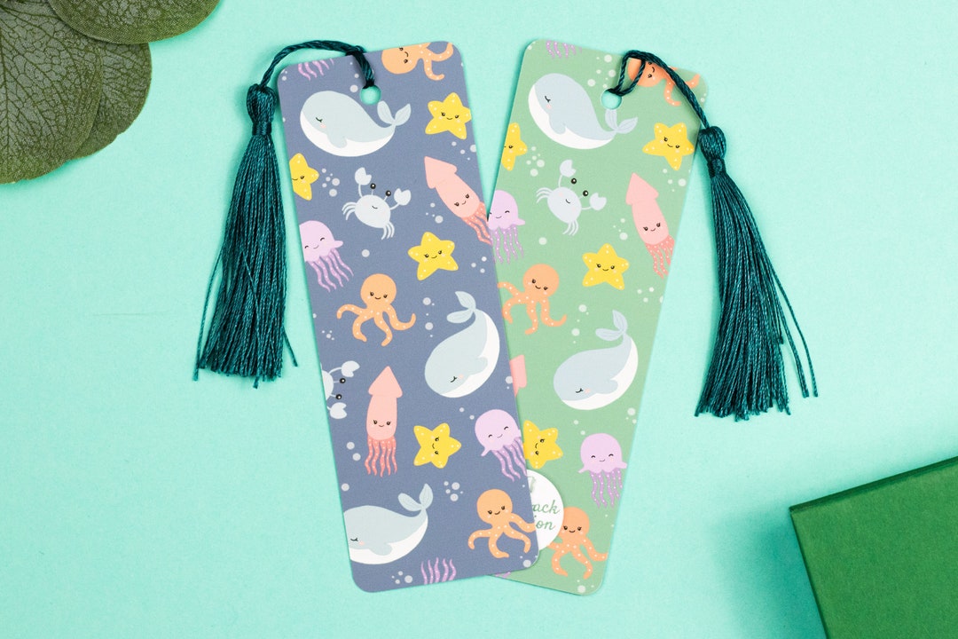 Cute Sea Creature Bookmark Whale Lover Gift Ocean Bookmark - Etsy