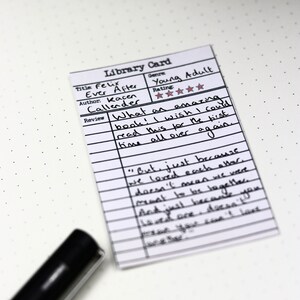 Library Card Journal Stickers Book Review Sticker Book Journal Sticker ...