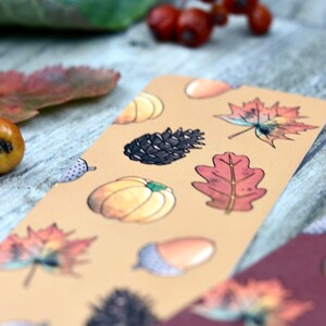 Autumnal Bookmark | Double Sided Autumn Digital Painting | Fall ...