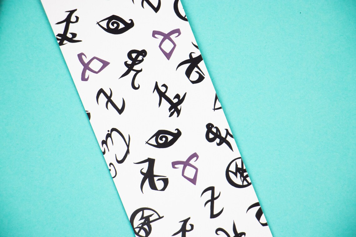 Shadowhunters Rune Bookmark Double Sided Shadowhunters - Etsy UK