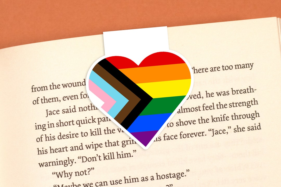 Pride Love Heart Magnetic Bookmark | Rainbow Bookmark | Bookish Gift ...