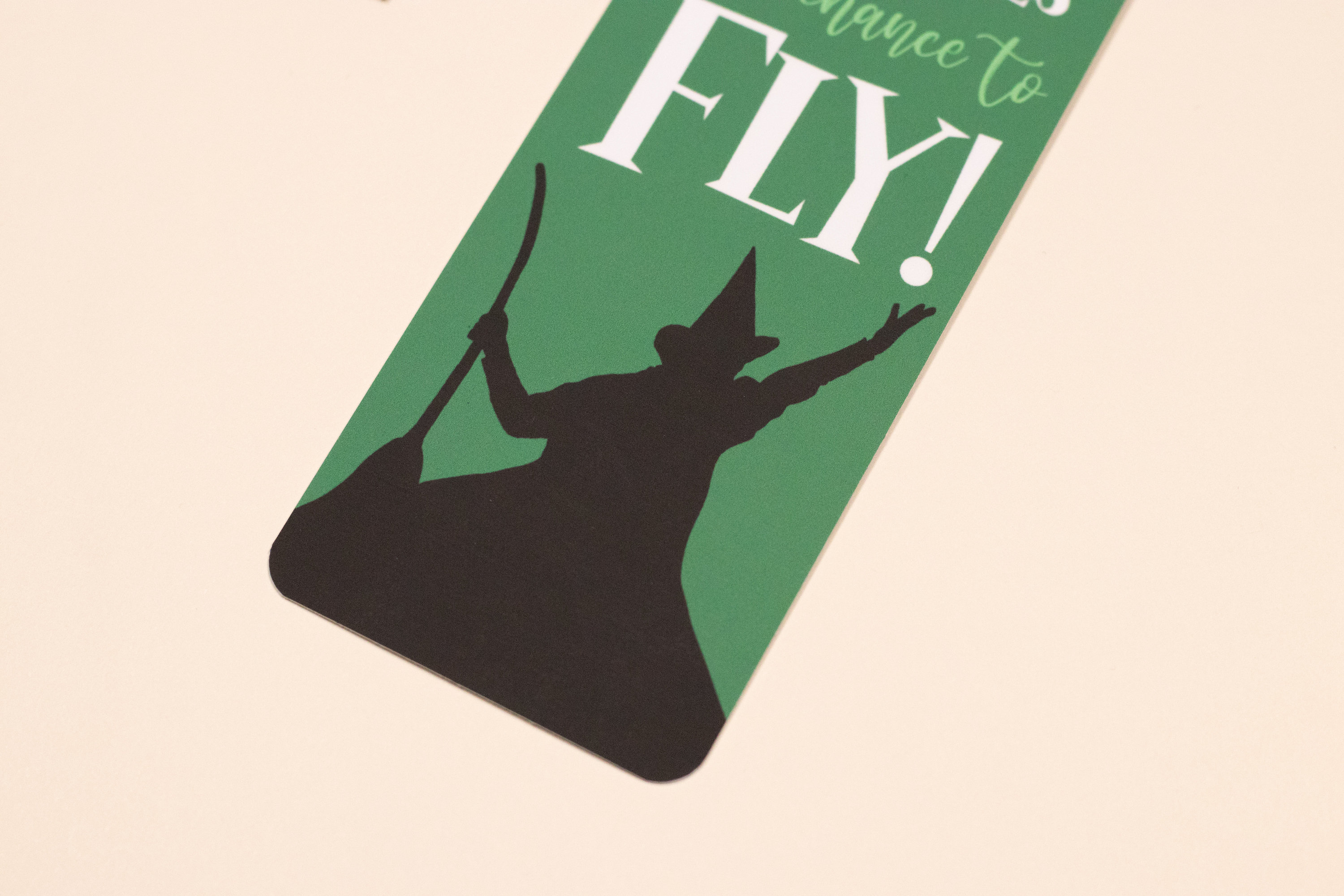 Wicked Inspired Bookmark | Musical Theatre Gift | Defying Gravity Green ...
