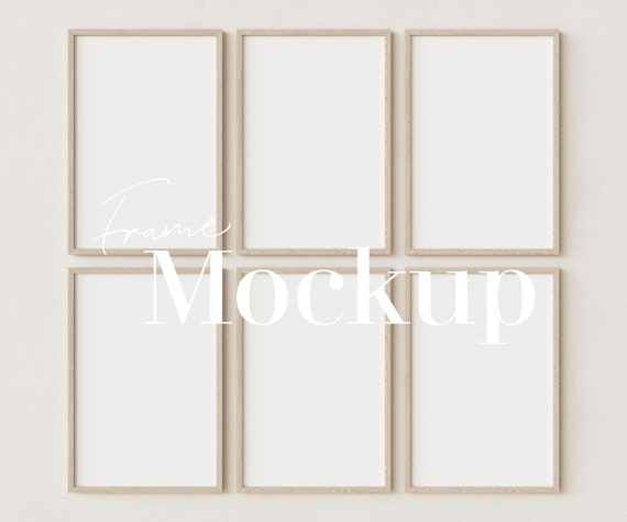 2x3 Ratio Frame Mockup Six Frames Mockup Frame Mockups Wood - Etsy