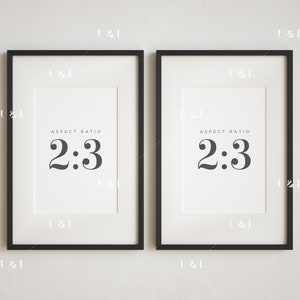 2x3 Ratio Mockup, Gallery Wall Frame Mockup, Two Mockup Frame, 2 Frame ...