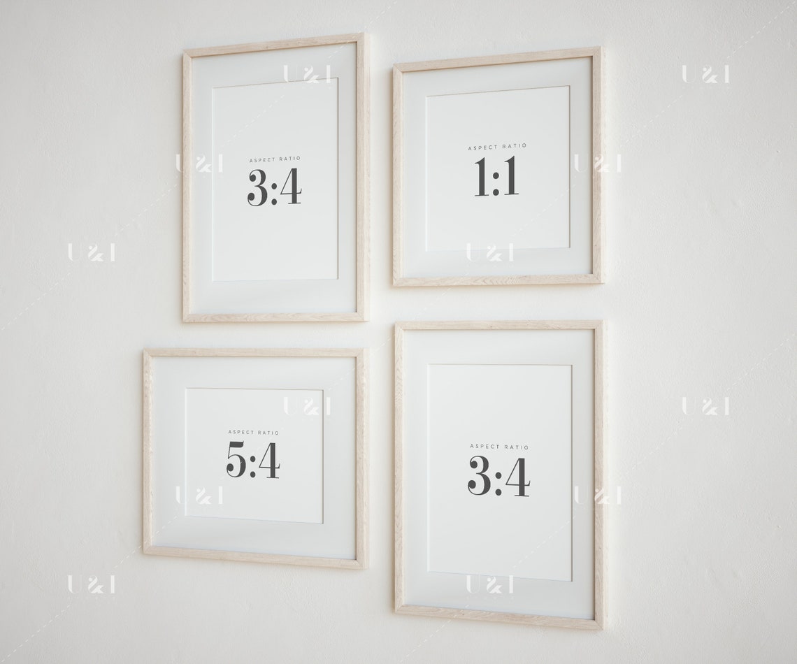 Frame Mockup Bundle Set of Frames Boho Modern 4 Frames | Etsy